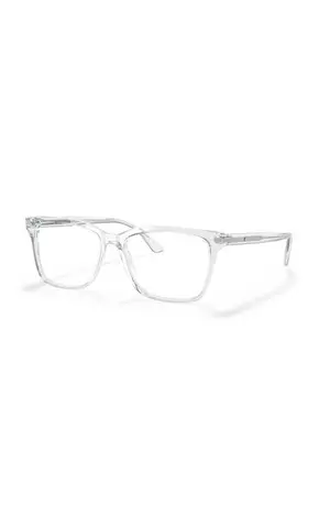 Prada 56mm Rectangle Optical Glasses - Transparent
