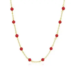 THE LOVERY FINE JEWELRY Bead Chain Necklace - Coral