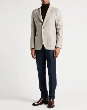 PAOLONI Blazer In Light Virgin Wool And Elastane