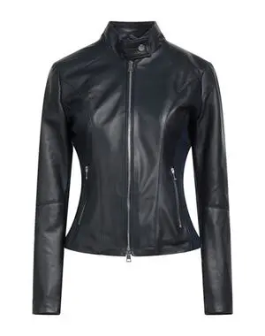 Street Leathers Collared Jackets For Women