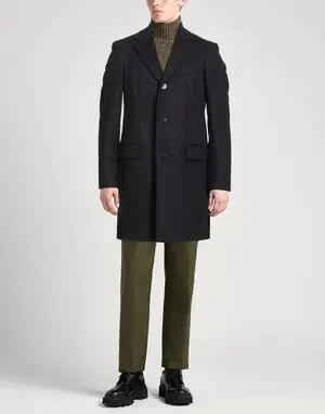 HACKETT Single-breasted Wool-cashmere Coat - Navy