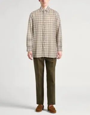 Agnona Shirt Size Wool, Silk - Khaki