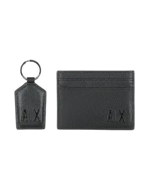Armani Exchange Cardholder Regenerated Leather, Polyester, Zinc