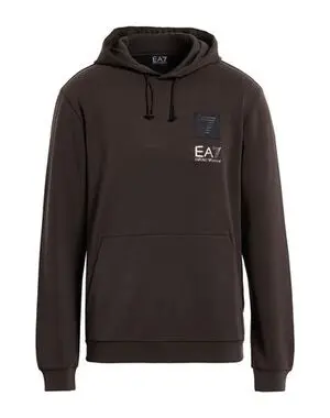 EA7 Jersey Sweatshirt With Logo - Brown