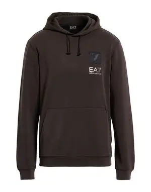 EA7 Jersey Sweatshirt With Logo - Brown