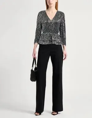 Maje Peplum Top With Sequins
