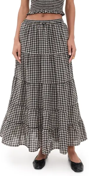NIA Paloma Checked Skirt