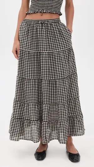 NIA Paloma Checked Skirt