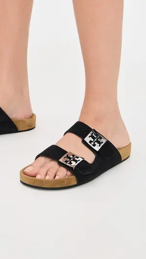 Tory Burch Mellow Slides - Perfect Black/light Teak