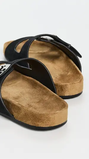 Tory Burch Mellow Slides - Perfect Black/light Teak
