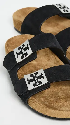 Tory Burch Mellow Slides - Perfect Black/light Teak