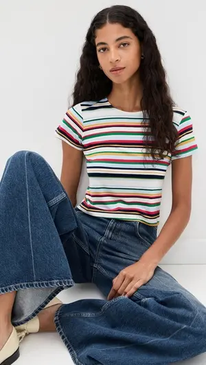 LE BOP Eloise Striped Tee - Multi Stripe