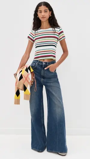 LE BOP Eloise Striped Tee - Multi Stripe