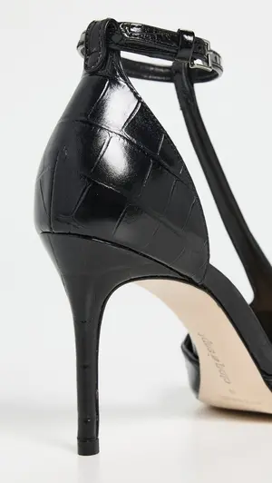 Cinq À Sept Clara Croco T-strap Pumps