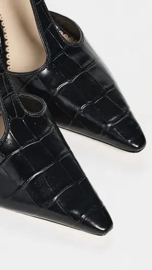 Cinq À Sept Clara Croco T-strap Pumps