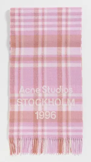 Acne Studios Venus Check 1996 Rws Scarf - Pink/fuchsia