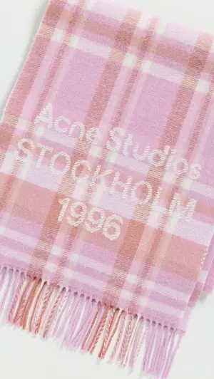 Acne Studios Venus Check 1996 Rws Scarf - Pink/fuchsia