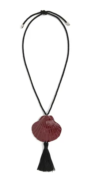 JULIETTA Pillar Necklace - Burgundy/black