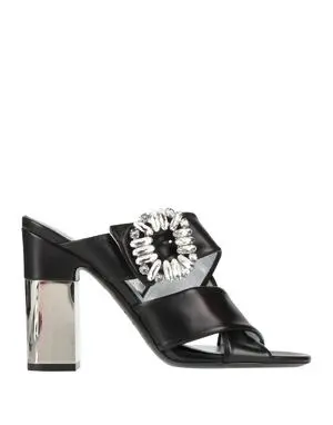 ROGER VIVIER Leather Sandals With Appliqués And Crystals