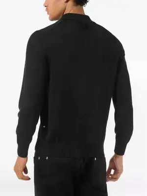 BILLIONAIRE Crest-plaque Long-sleeve Polo Shirt