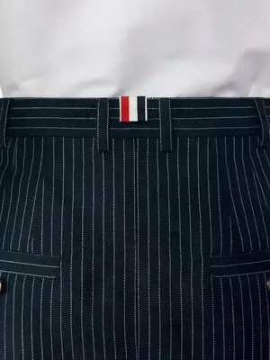 Thom Browne Pinstripe High-waist Skirt