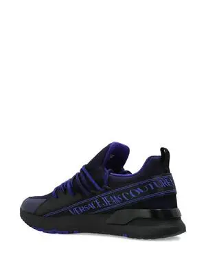 Versace Logo Detail Lace-up Sneakers - Black