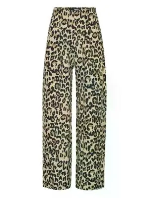 ROTATE BY BIRGER CHRISTENSEN Leopard-print Trousers