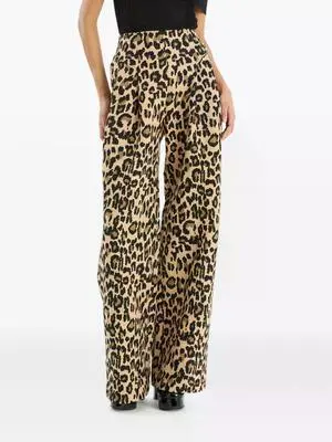 ROTATE BY BIRGER CHRISTENSEN Leopard-print Trousers