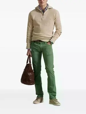 Polo Ralph Lauren Waffle-knit Half-zip Sweater - Neutrals