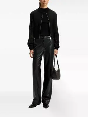 BOSS Faux-leather Trousers - Black