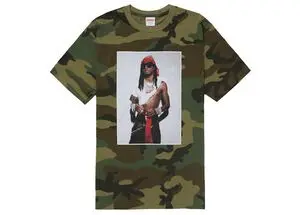 Supreme Playboi Carti Tee Shirt - Woodland Camo