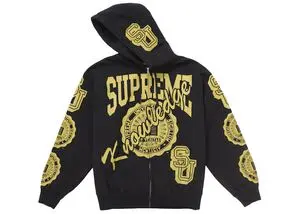 Supreme Knowledge Reigns Zip Up Hooded Sweatshirt
