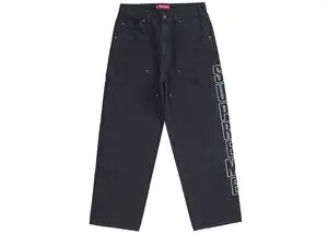 Supreme Black Wash Pants For Men