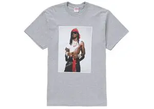 Supreme Playboi Carti Tee Shirt - Heather Grey