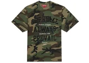 Supreme Always Prevail Short Sleeve Top - Woodland Camo