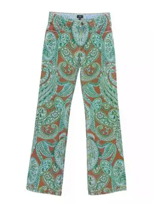 Etro Paisley-print Straight-leg Jeans - Blue