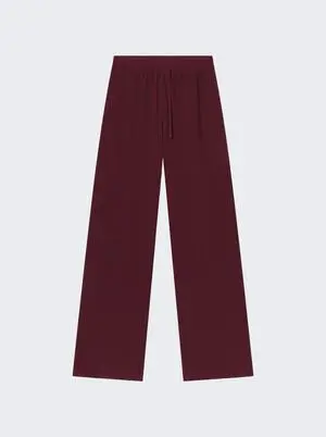 Eterne Drawstring Wide Leg Sweatpants - Red