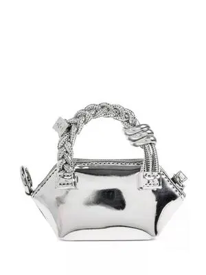GANNI Metallic-effect Pouch With Braided Handle