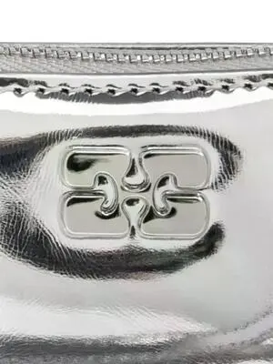 GANNI Metallic-effect Pouch With Braided Handle