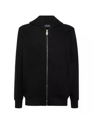 BILLIONAIRE Lion-print Zip-up Hoodie - Black