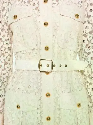 Zimmermann Floral-lace Belted Mini Dress - Neutrals