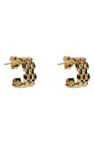 Argento Vivo Panthera Wide Hoop Earrings - Gold