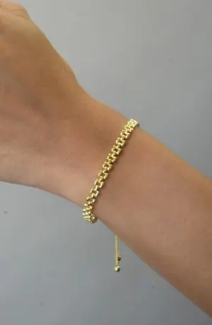 Argento Vivo Dainty Panthera Slider Bracelet