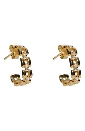 Argento Vivo Panthera Open Hoop Earrings - Gold