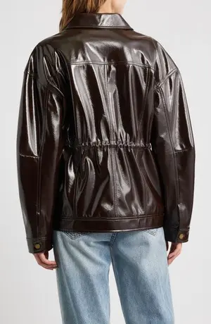 Rag & Bone Amy Faux Patent Leather Jacket