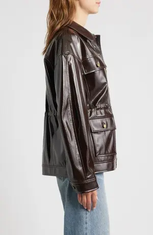 Rag & Bone Amy Faux Patent Leather Jacket