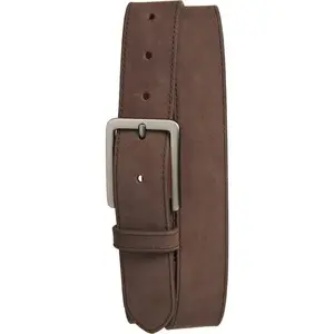 Nordstrom Richard Nubuck Leather Belt - Chocolate