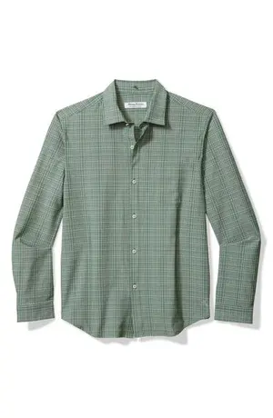 Tommy Bahama Bahama Coast Tidal Check Islandzone® Button-up Shirt Green Meadow