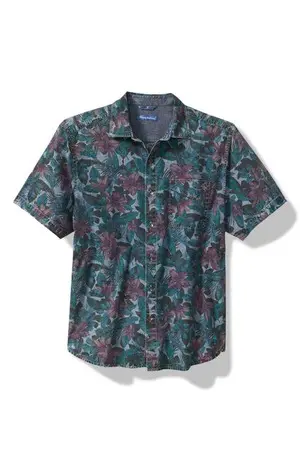 Tommy Bahama Blue Bay Gardens Cotton Denim Button-up Shirt - Sky Dive