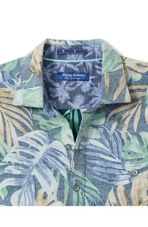 Tommy Bahama Coastline Cord Jungle Fade Leaf Print Cotton Corduroy Button-up Shirt